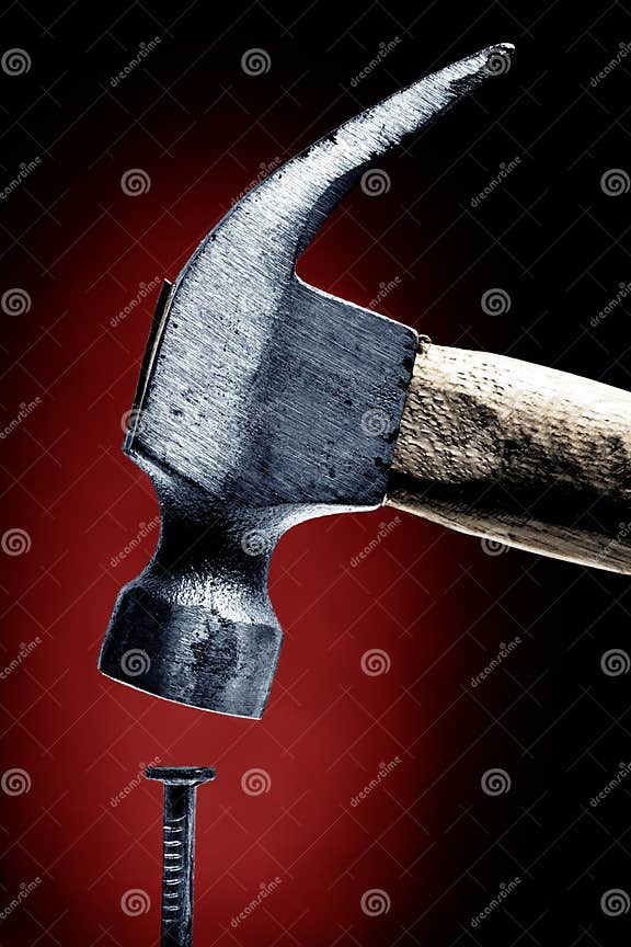Nail and hammer stock photo. Image of nail, knock, hammer - 18367734
