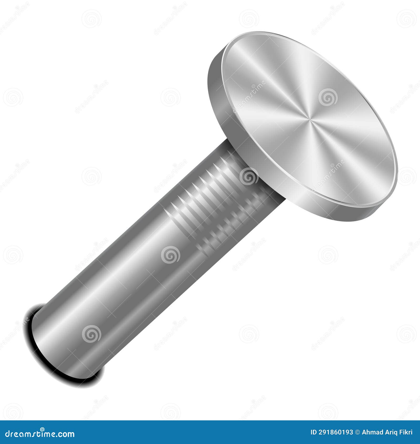 Nail Hammered into Wall. 3d Iron Nail. Hardware Nail Stock Illustration ...