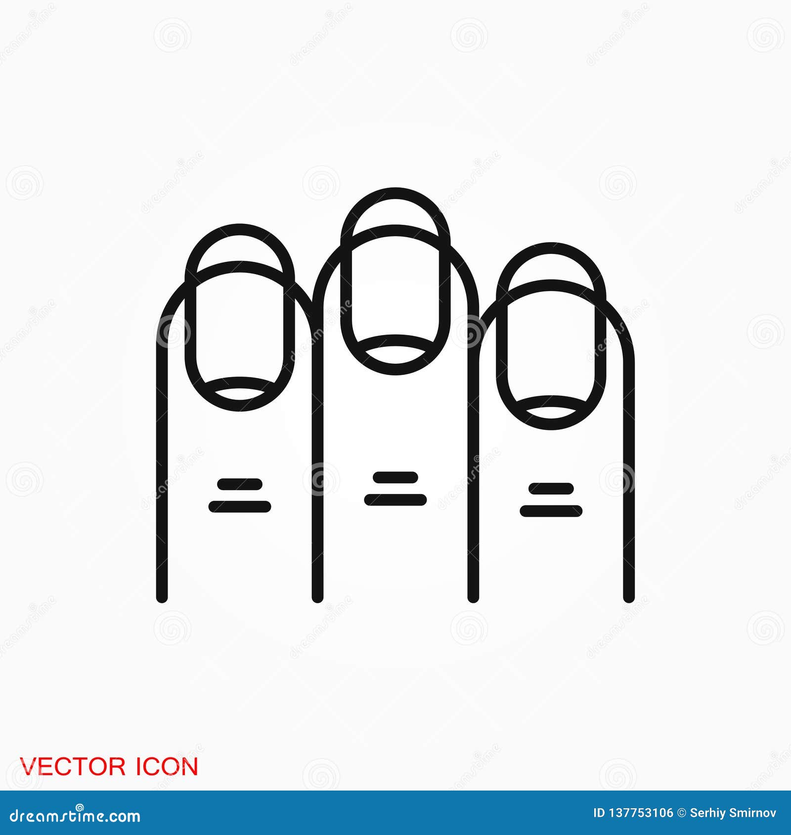 Nail Icon Logo, Illustration, Vector Sign Symbol for Design Stock ...
