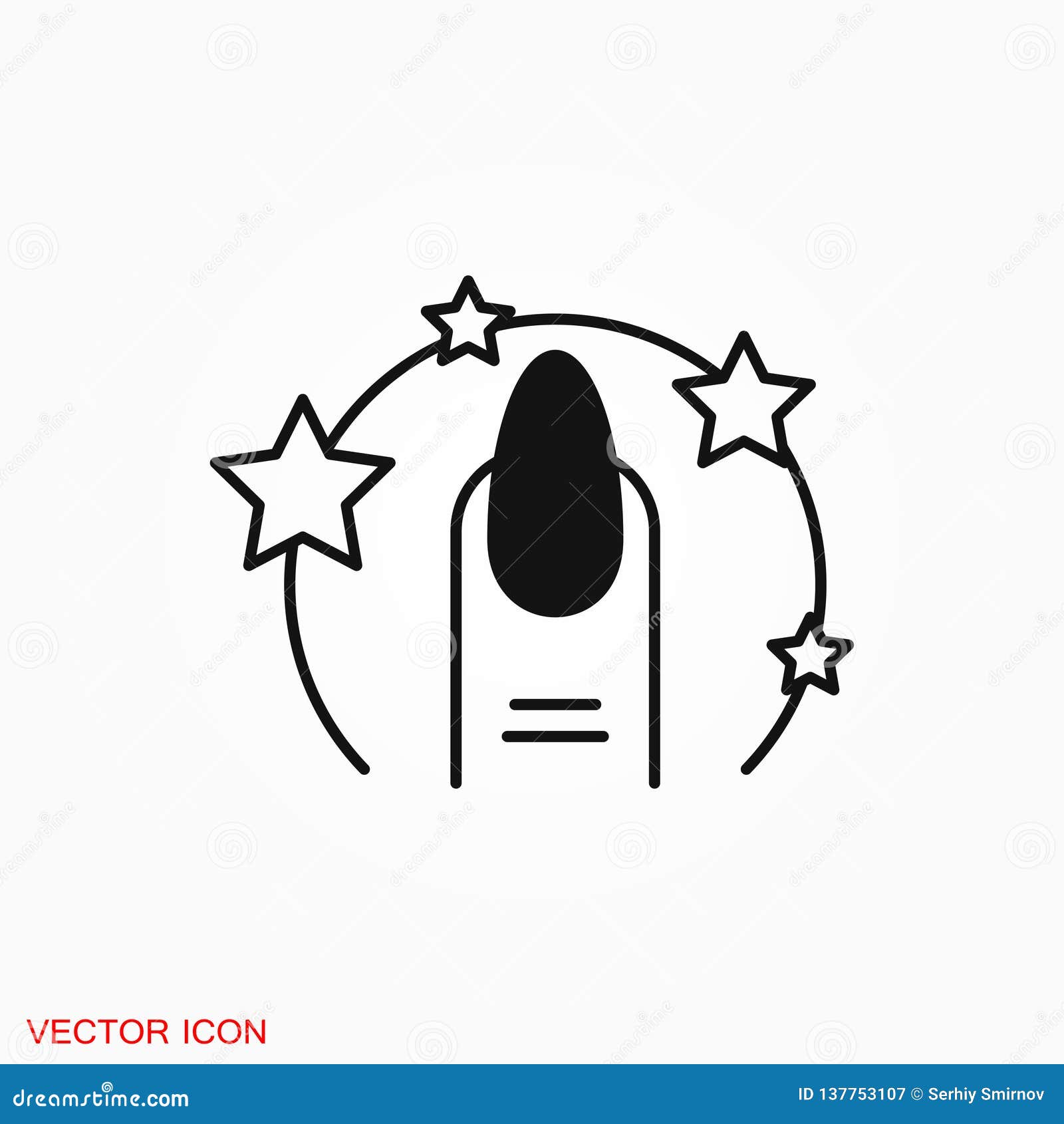 Nail Icon Logo, Illustration, Vector Sign Symbol for Design Stock ...
