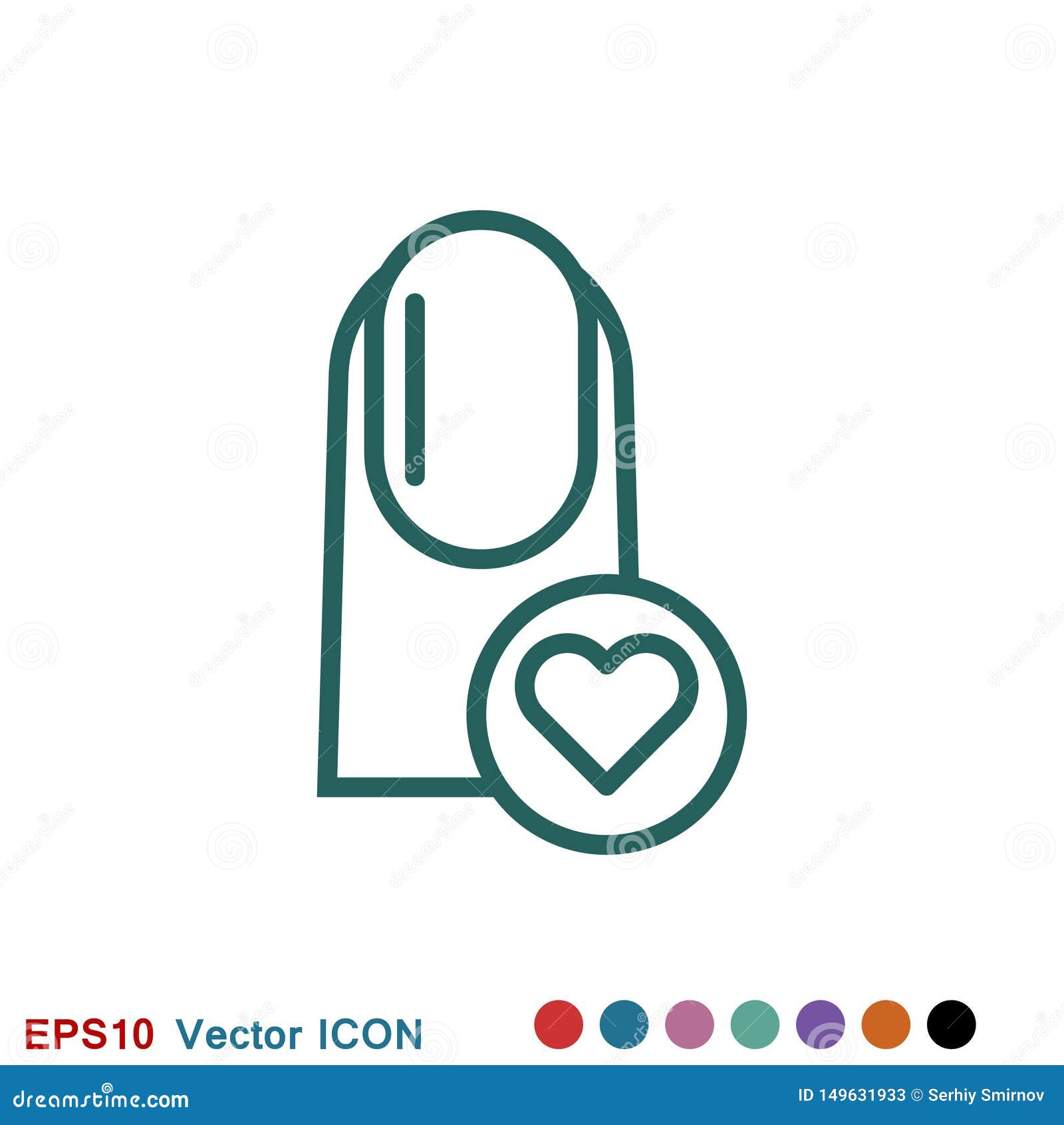 Nail Icon Logo, Illustration, Vector Sign Symbol for Design Stock ...