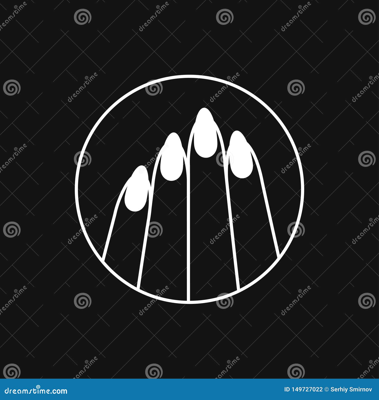 Nail Icon Logo, Illustration, Vector Sign Symbol for Design Stock ...