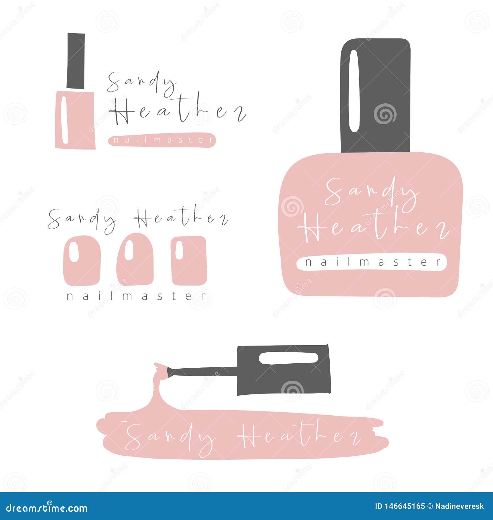 Nail Industry, Salon ,master Logo with Lacquer Stock Vector ...