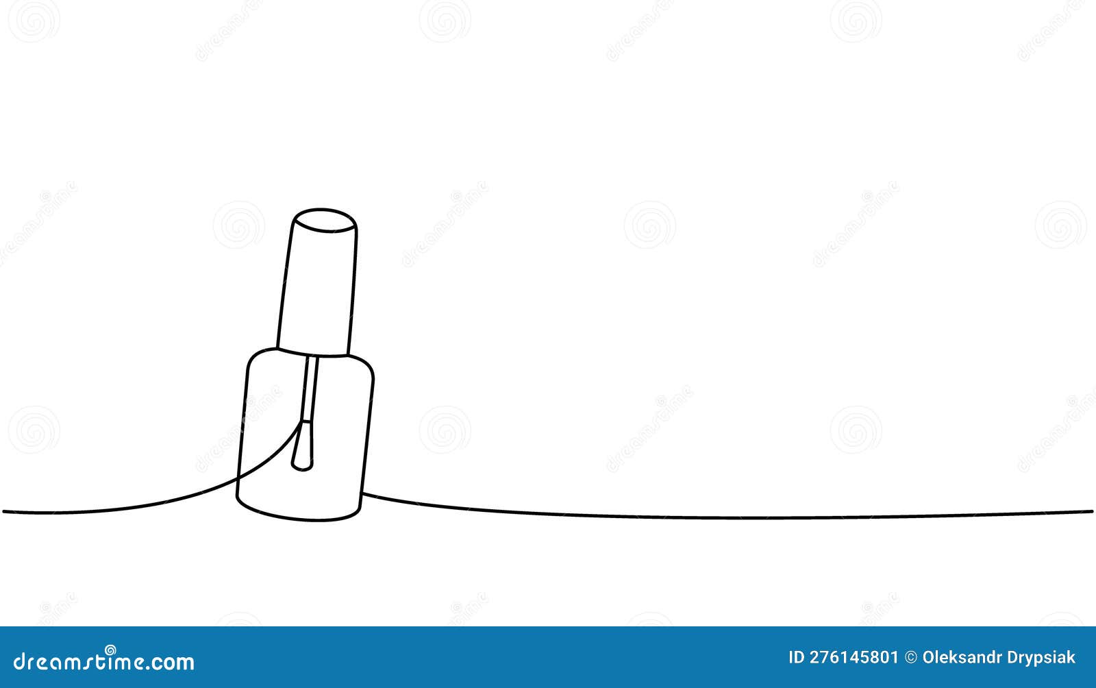 Nail Lacquer, Nail Polish One Line Continuous Drawing. Manicure and ...