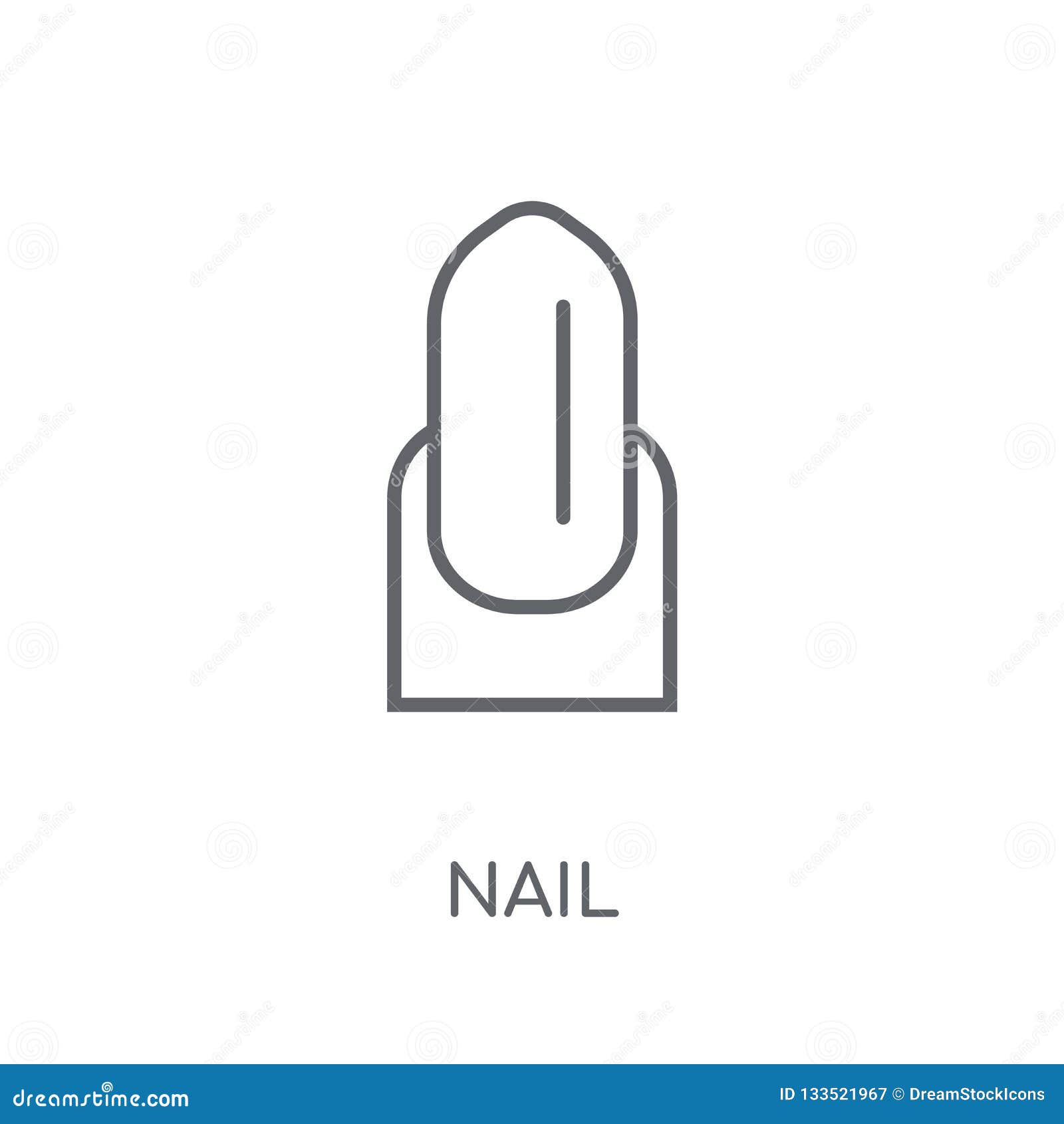 Nail Linear Icon. Modern Outline Nail Logo Concept on White Back Stock ...