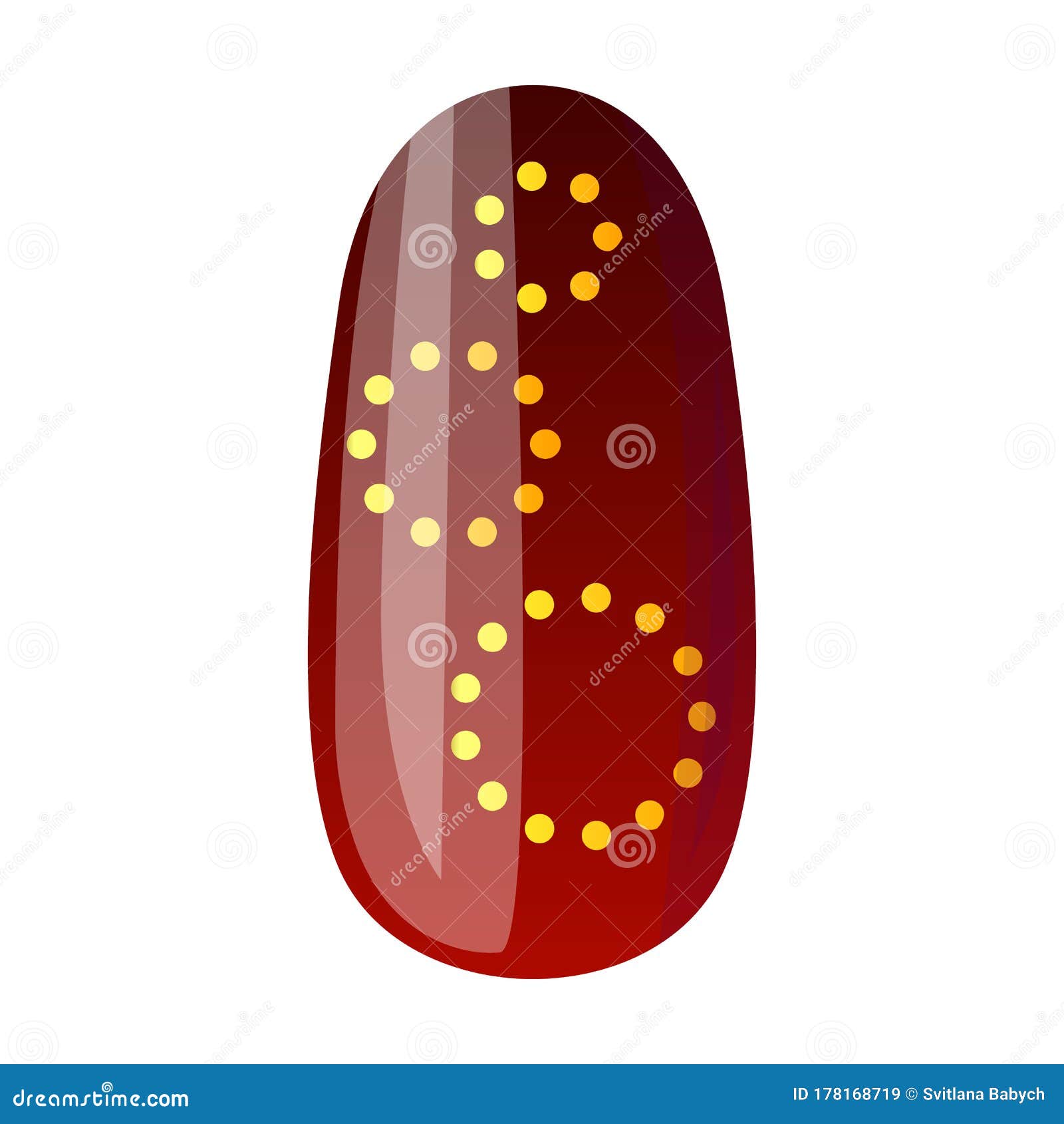 Nail of Manicure Vector Icon.Cartoon Vector Icon Isolated on White ...