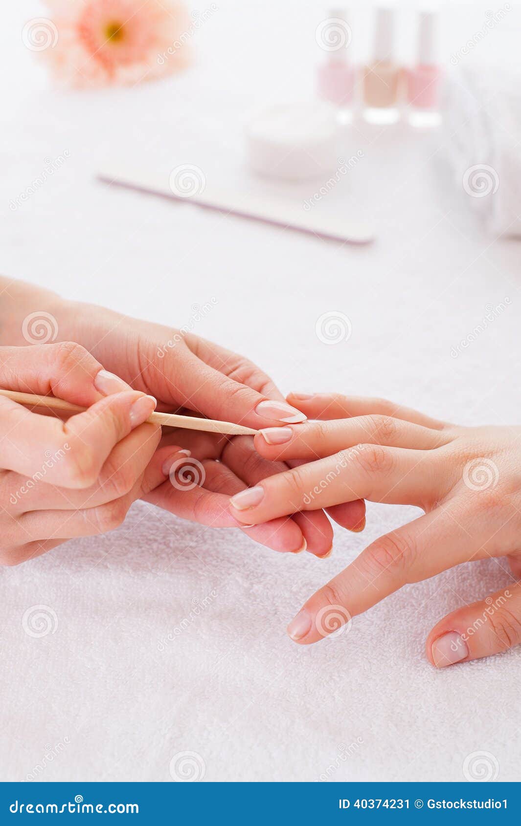 Nail pampering. stock image. Image of hygiene, fingernail - 40374231