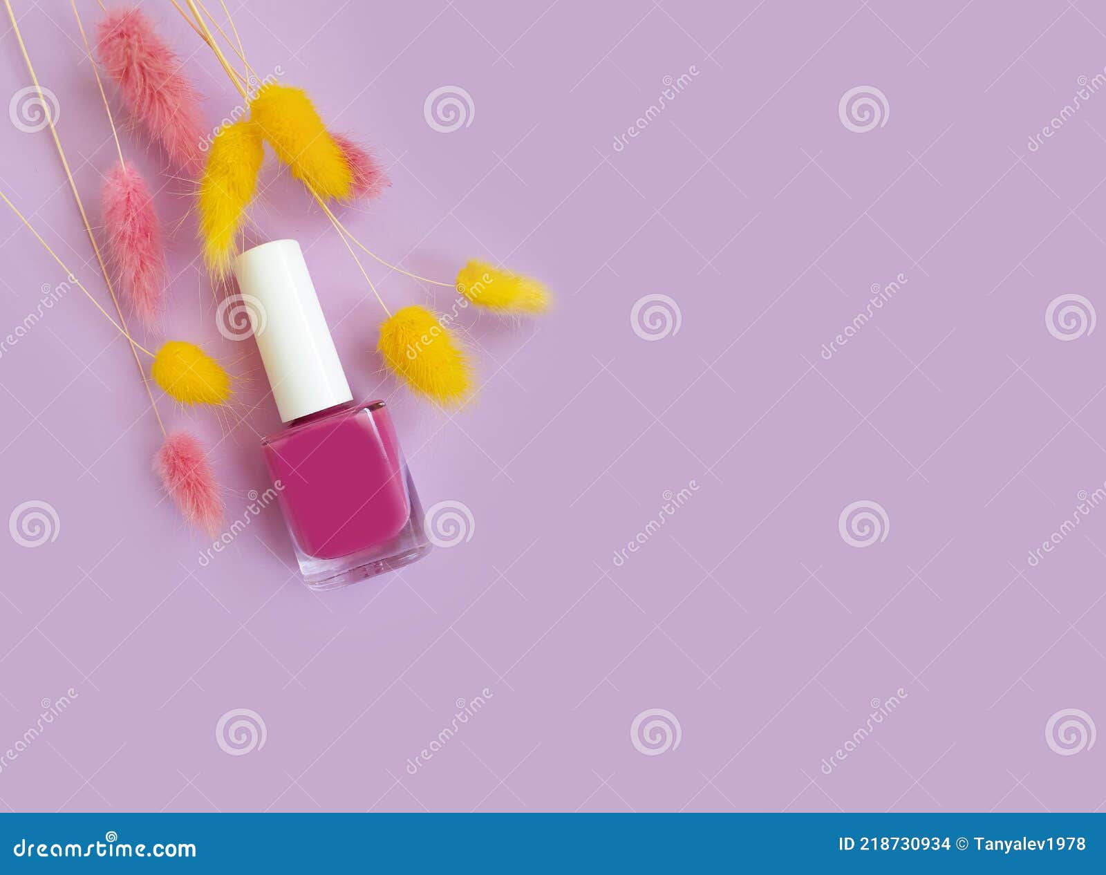 Nail Polish on a Colored Background Beauty Stock Photo - Image of ...