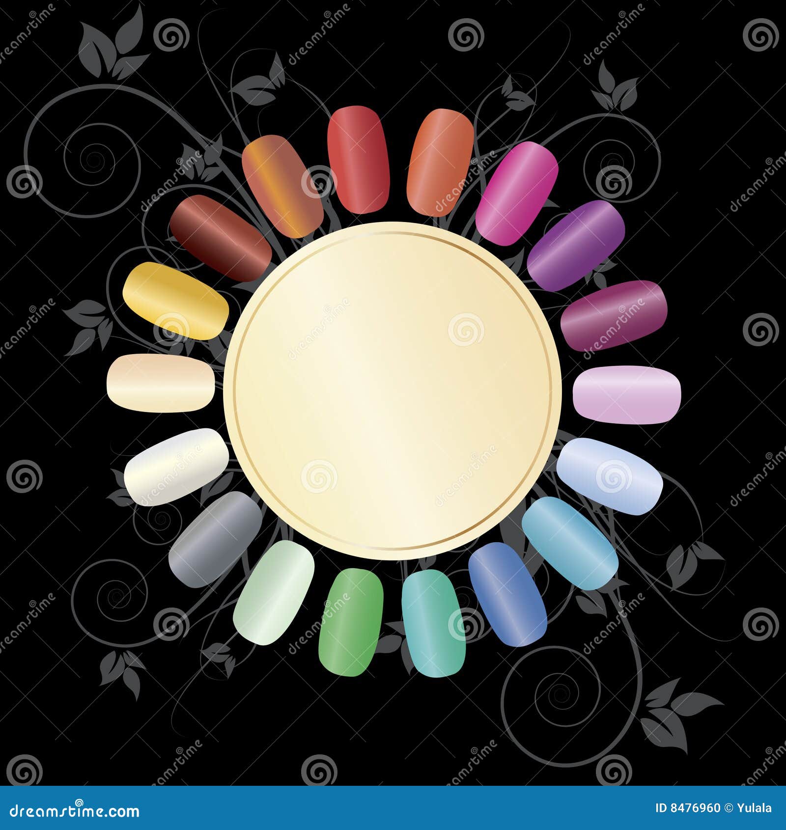 Nail polish colors stock vector. Illustration of female - 8476960