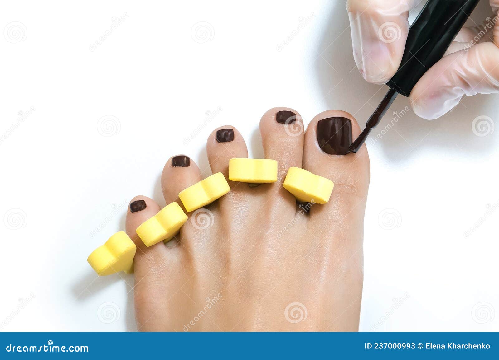 Nail Polish on the Feet. Pedicure Stock Image - Image of foot ...