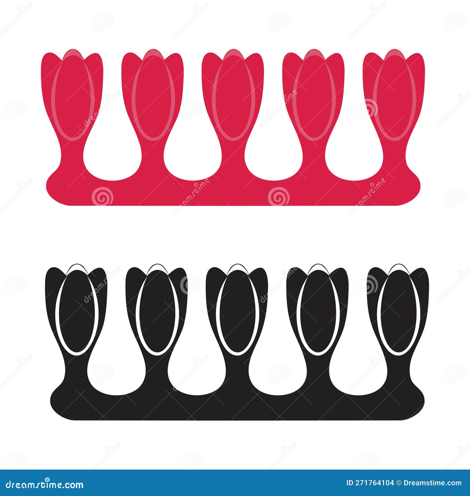 Pedicure Separators. Realistic 3d Image Cartoon Vector | CartoonDealer ...