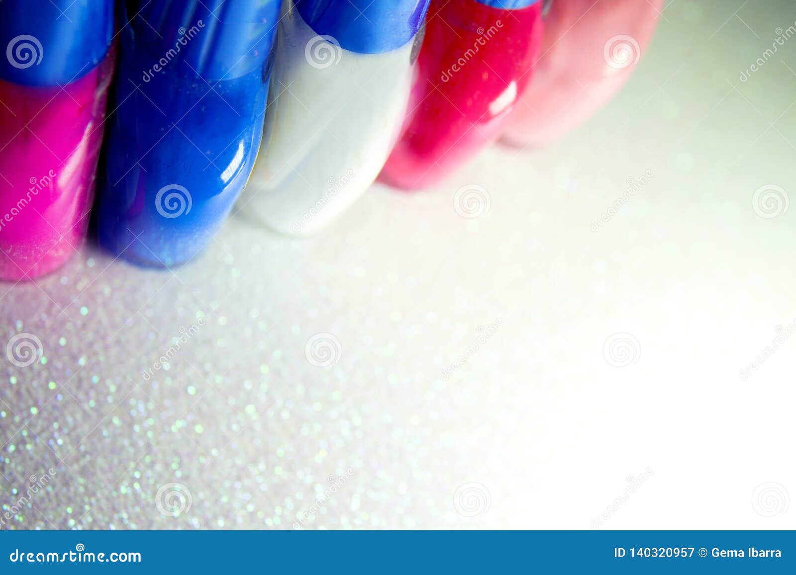 Nail polish placed in line stock image. Image of cosmetic - 140320957