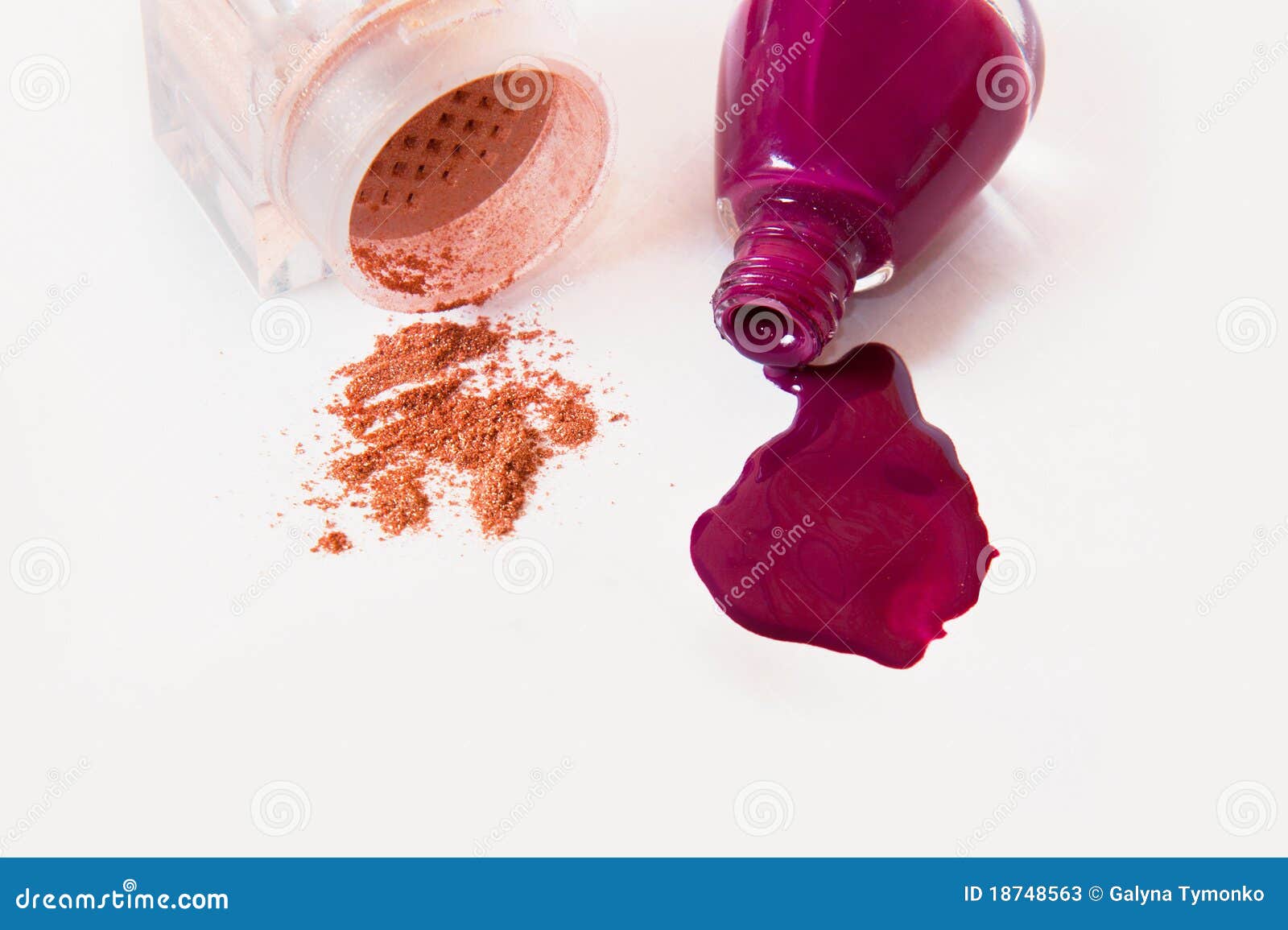 Nail polish and powder stock image. Image of glamour - 18748563