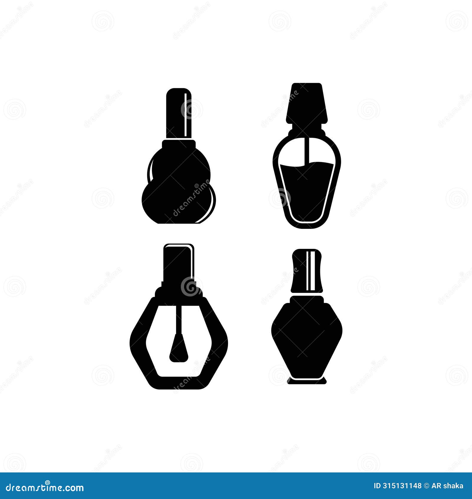 Nail Polish Symbol Icon,illustration Design Template Stock Vector ...