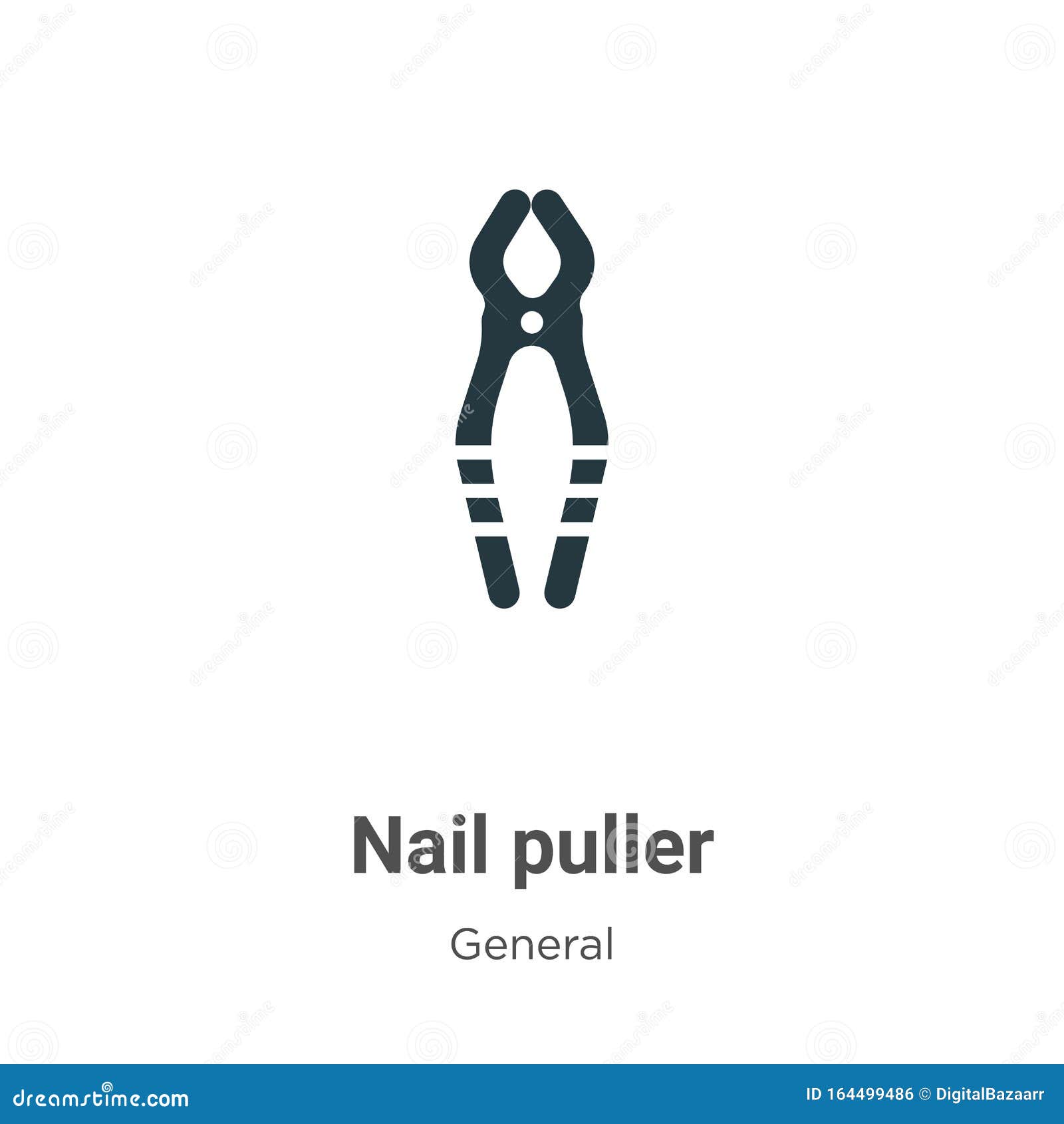 Nail Puller Vector Icon on White Background. Flat Vector Nail Puller ...
