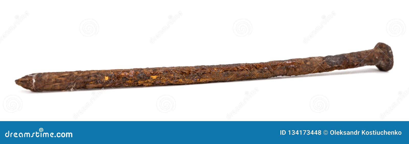 Rusty Old Hoe Isolated On White. Vintage Agricultural Tool. Stock ...