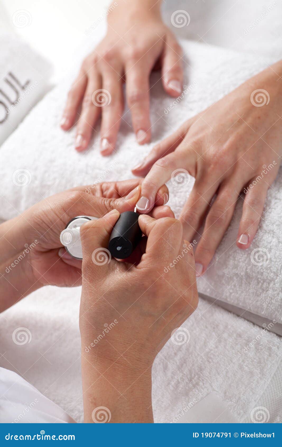 Nail Salon. French Manicure Process Stock Image - Image of human ...