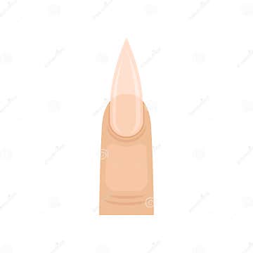 Nail with a Sharp Edge. Vector Illustration on White Background Stock ...