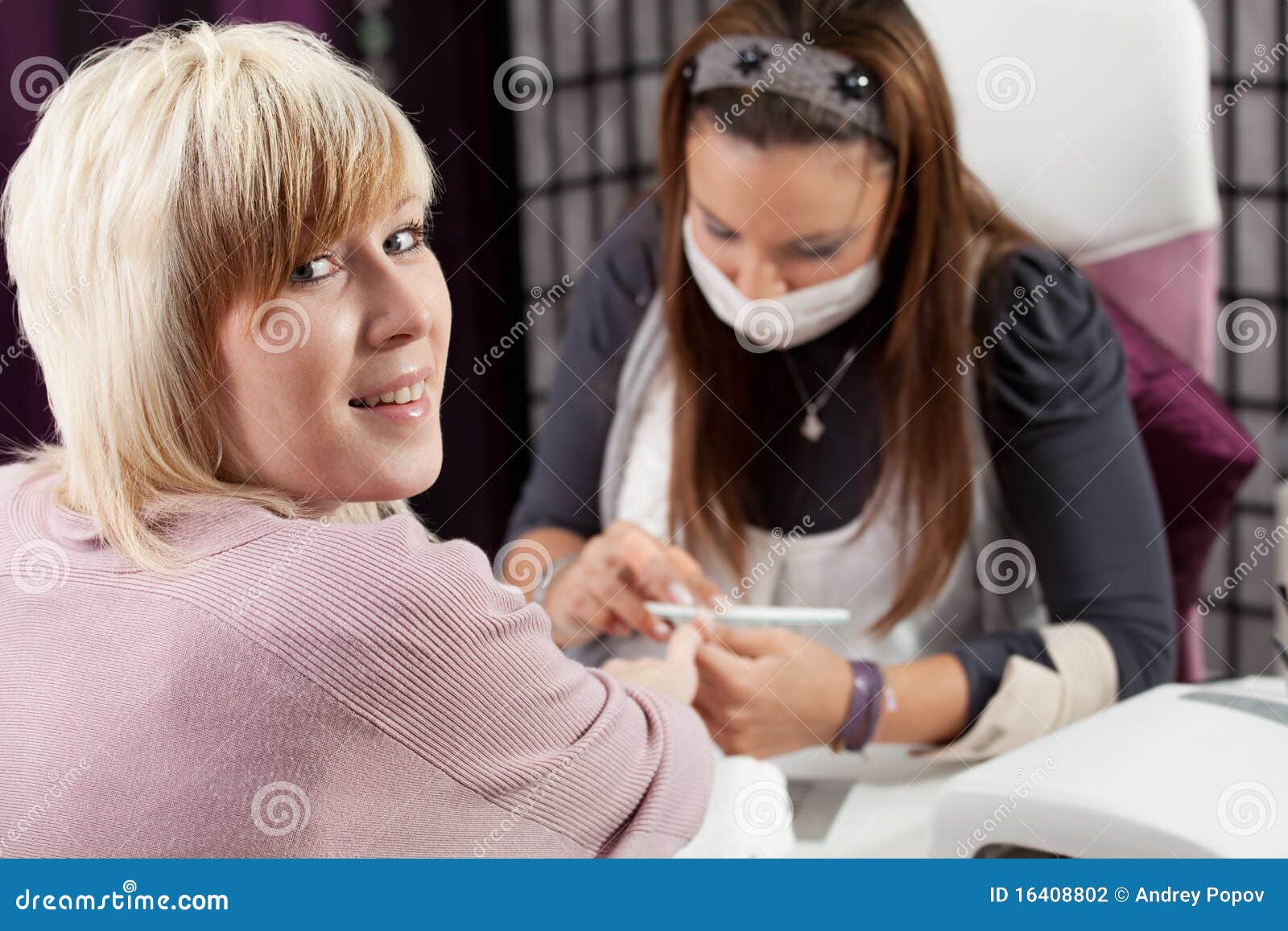 Nail studio client stock photo. Image of femininity, customer - 16408802