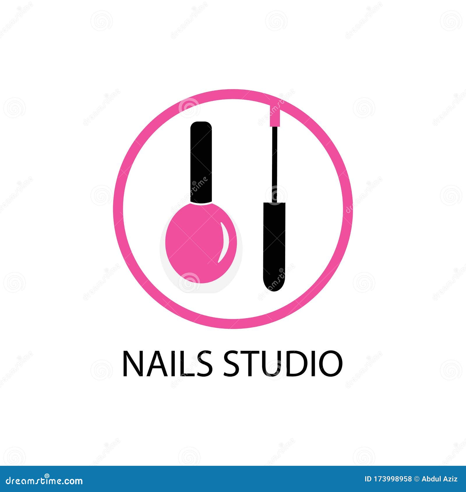Nail studio logo vector stock vector. Illustration of style - 173998958