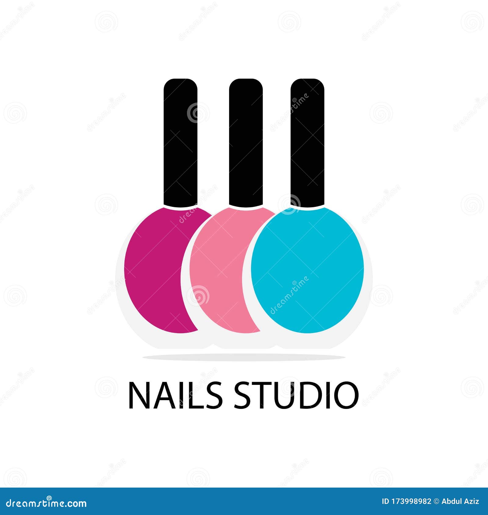 Nail studio logo vector stock vector. Illustration of pedicure - 173998982