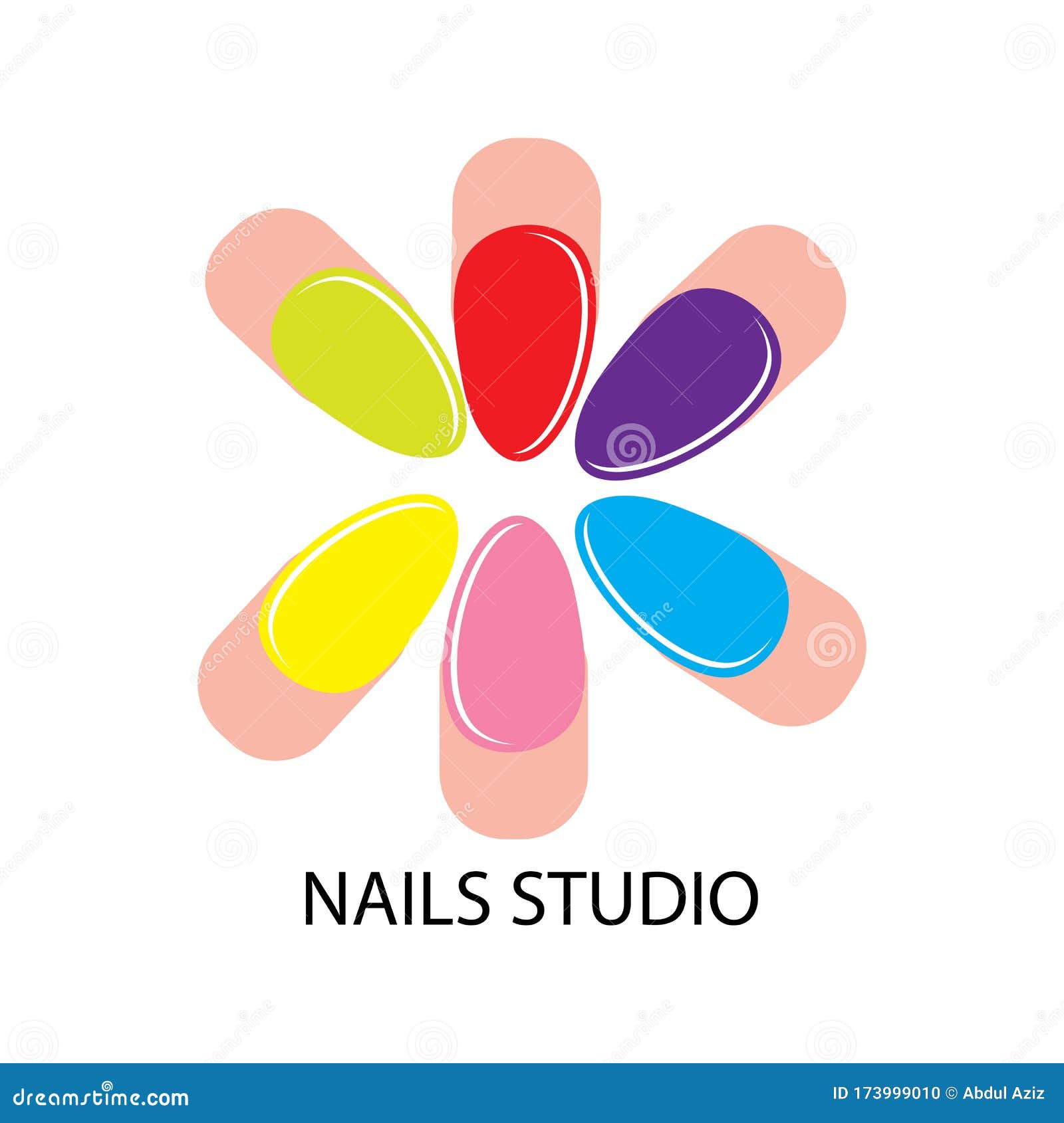 Nail studio logo vector stock vector. Illustration of makeup - 173999010