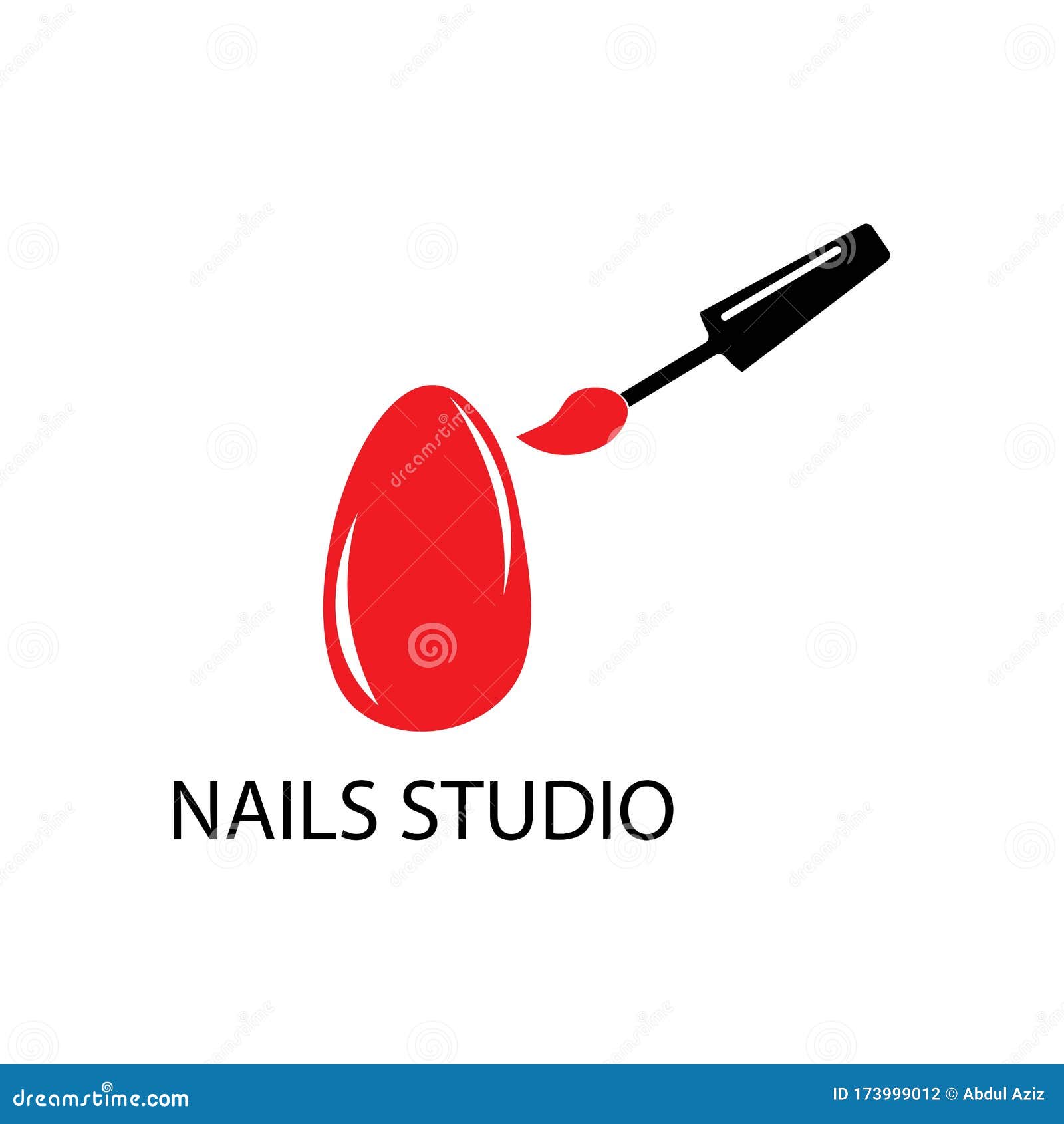 Nail studio logo vector stock vector. Illustration of painted - 173999012