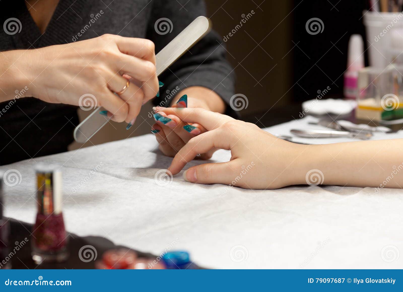 Nail studio stock image. Image of pink, accessibility - 79097687