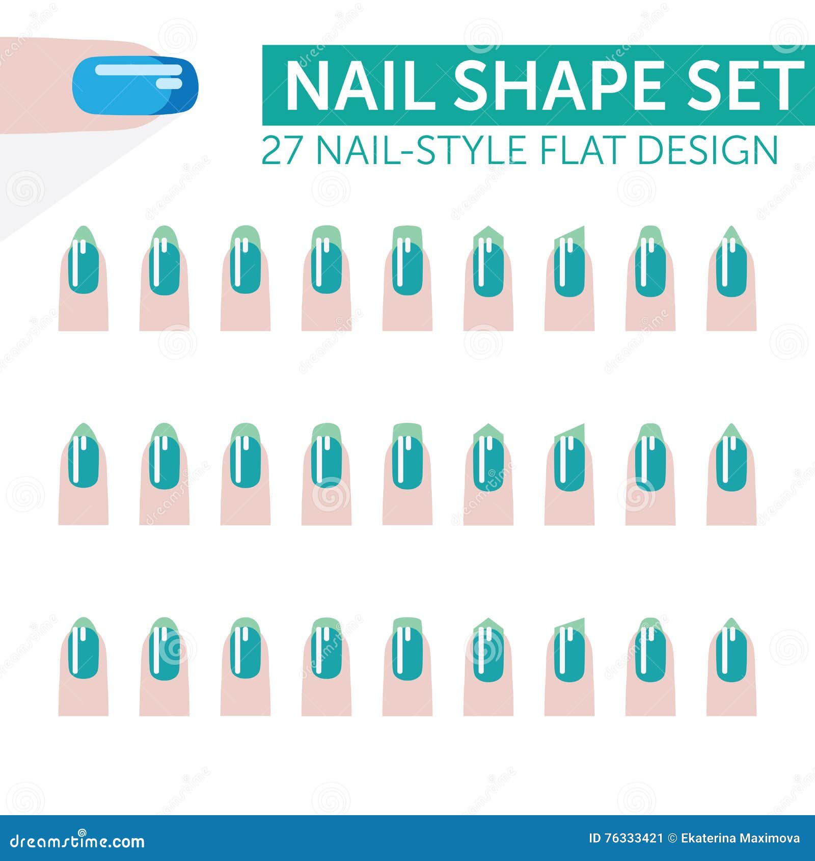 27 nail-style flat design stock vector. Illustration of nailpolish ...