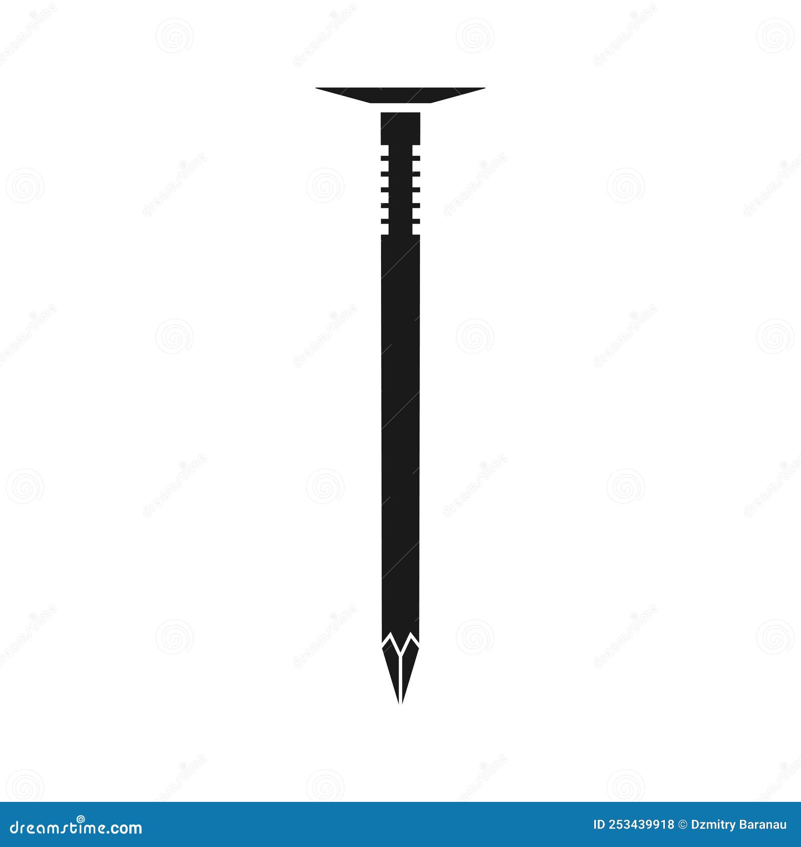 Nail Tool Construction Vector Illustration Equipment Icon Solid Black ...