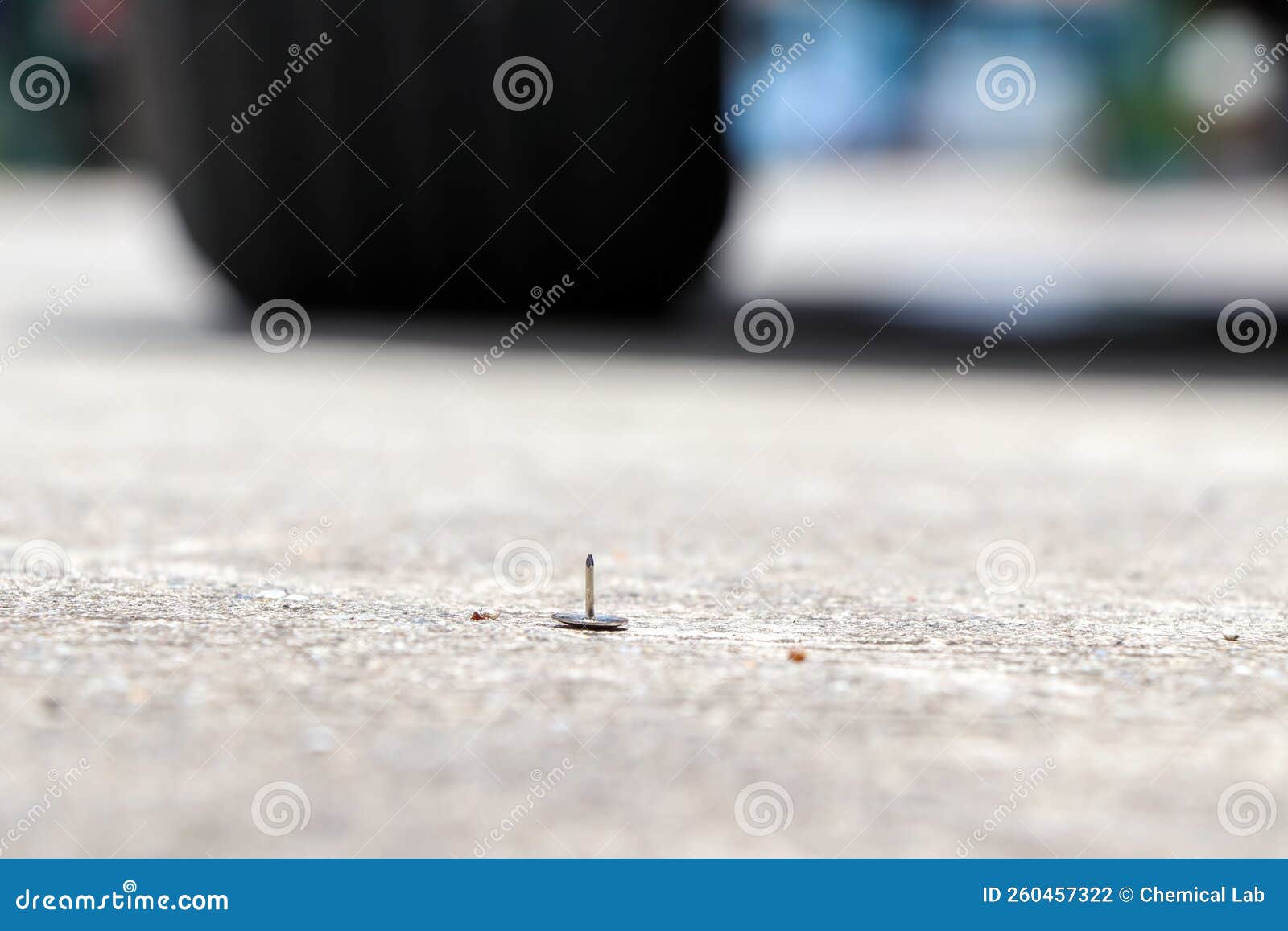 Nail Trap and Sharp on the Road Stock Photo - Image of casualty, city ...