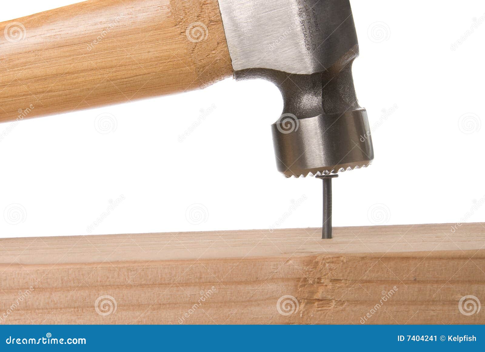 Nailing with hammer stock image. Image of construction - 7404241