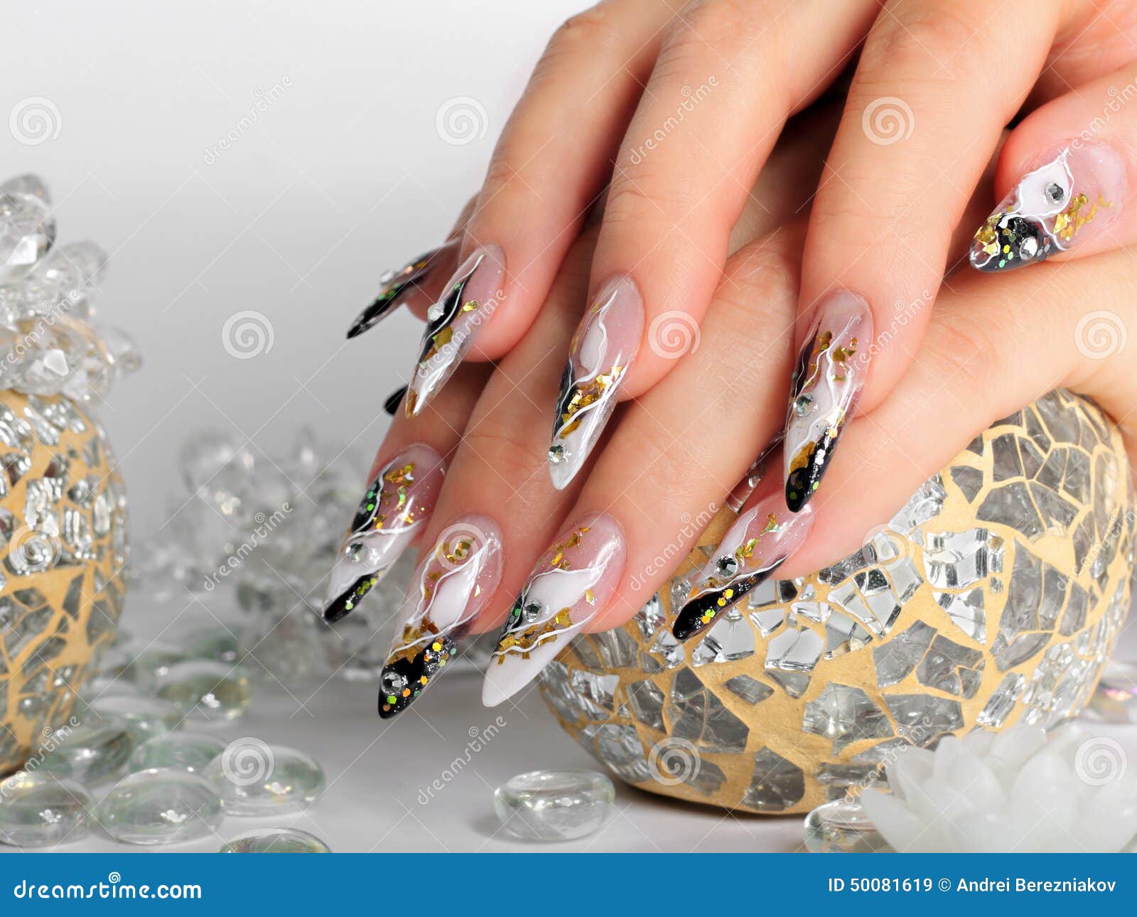 Nails art design. stock image. Image of fingernail, painting - 50081619
