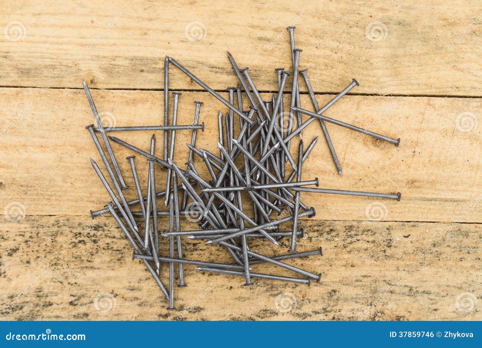 Nails on boards stock photo. Image of improvement, front - 37859746