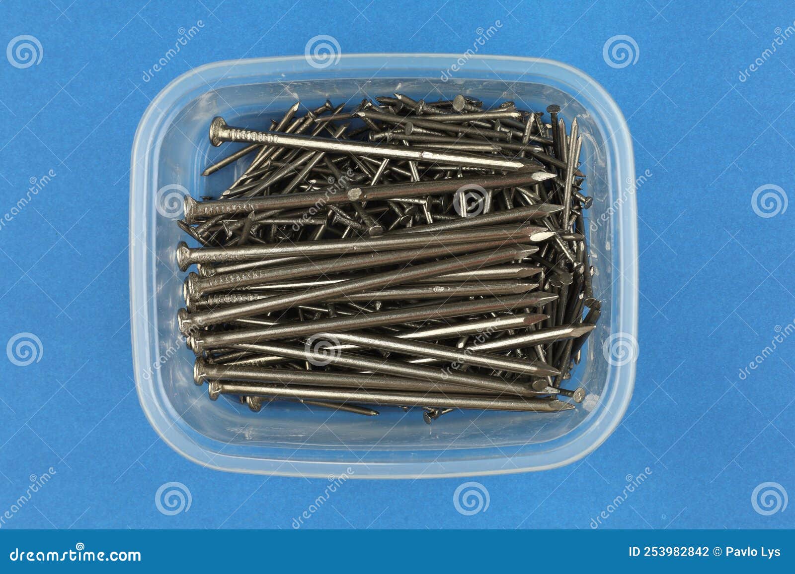 Nails in a Box. Construction Nails Stock Photo - Image of steel, build ...