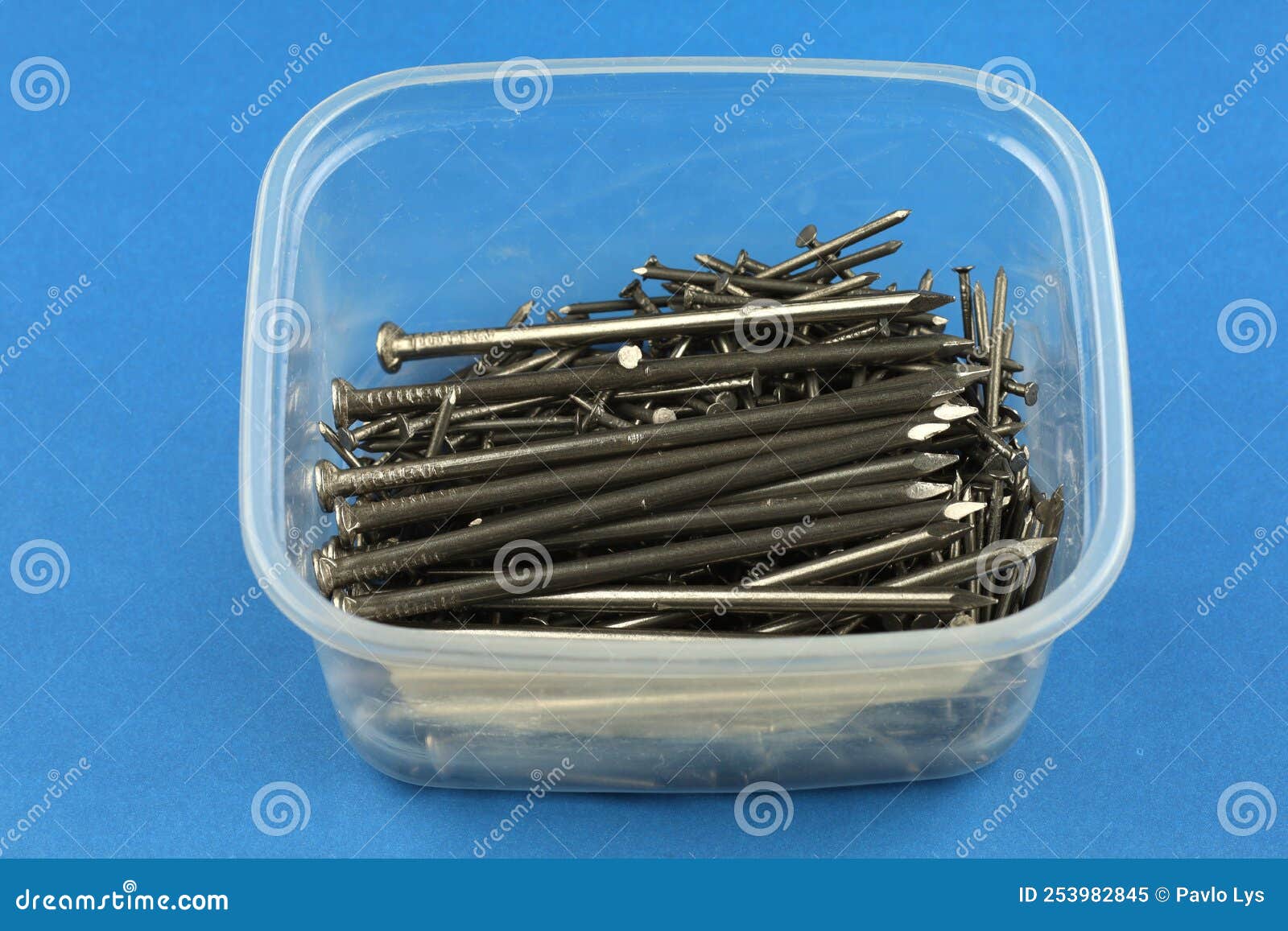 Nails in a Box. Construction Nails Stock Image - Image of repair, metal ...