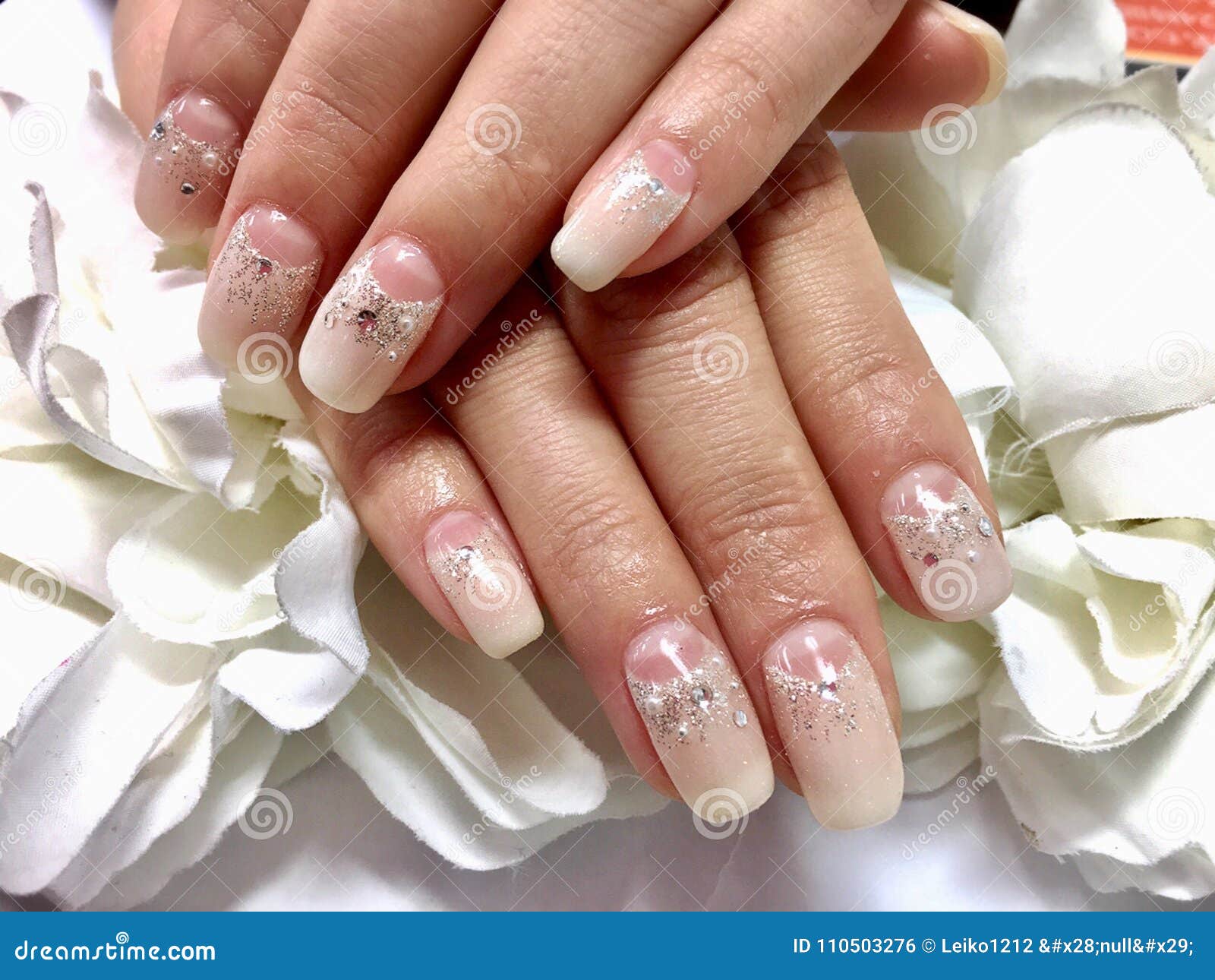 Nails design for bride stock photo. Image of beauty - 110503276