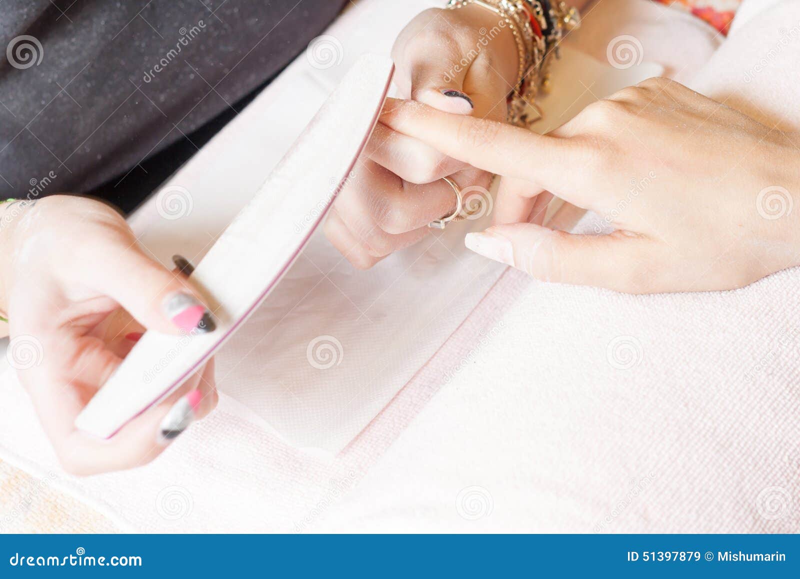Nails filing stock image. Image of female, grooming, cosmetic - 51397879