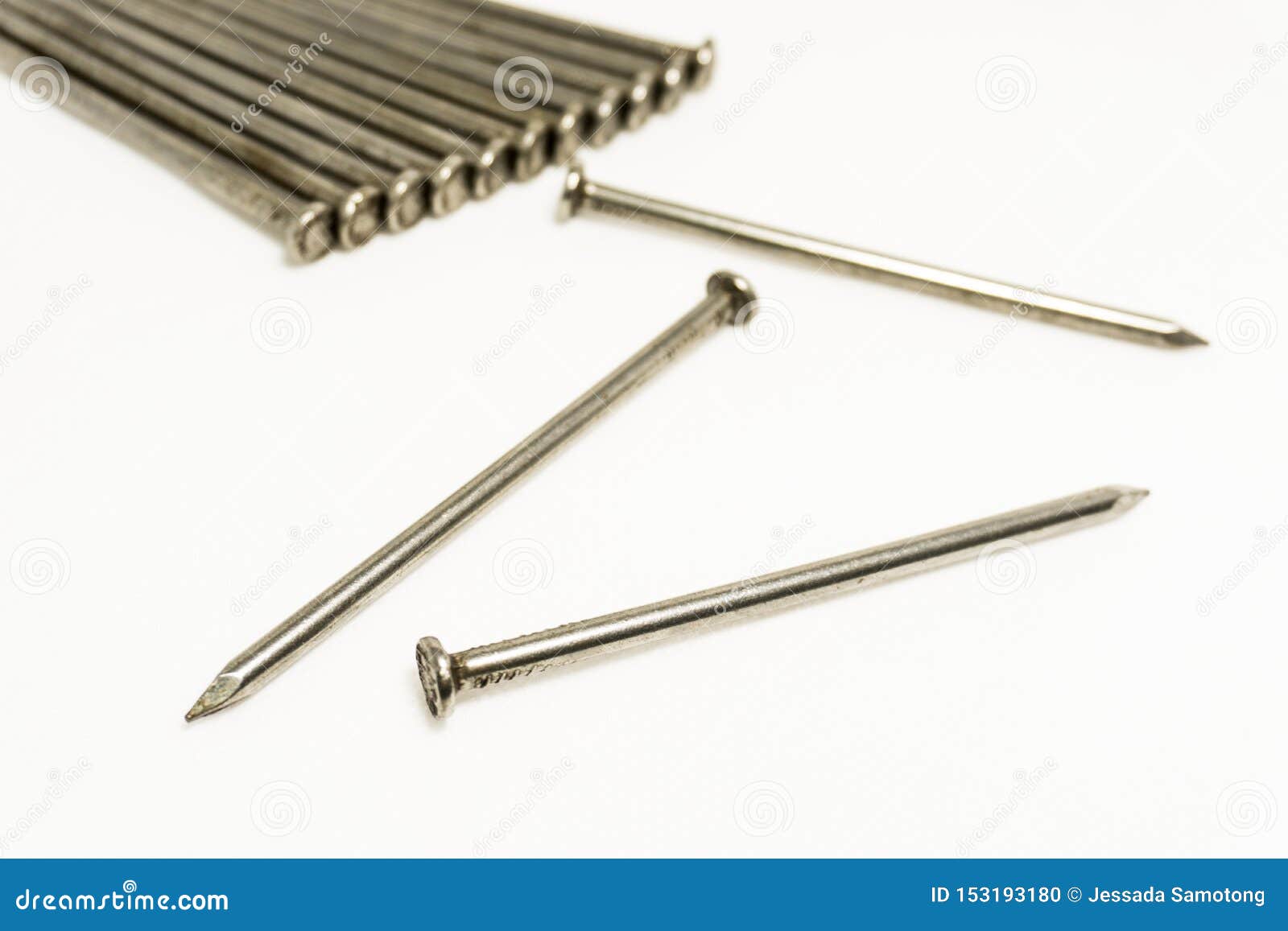 Nails isolated stock photo. Image of nailed, isolated - 153193180