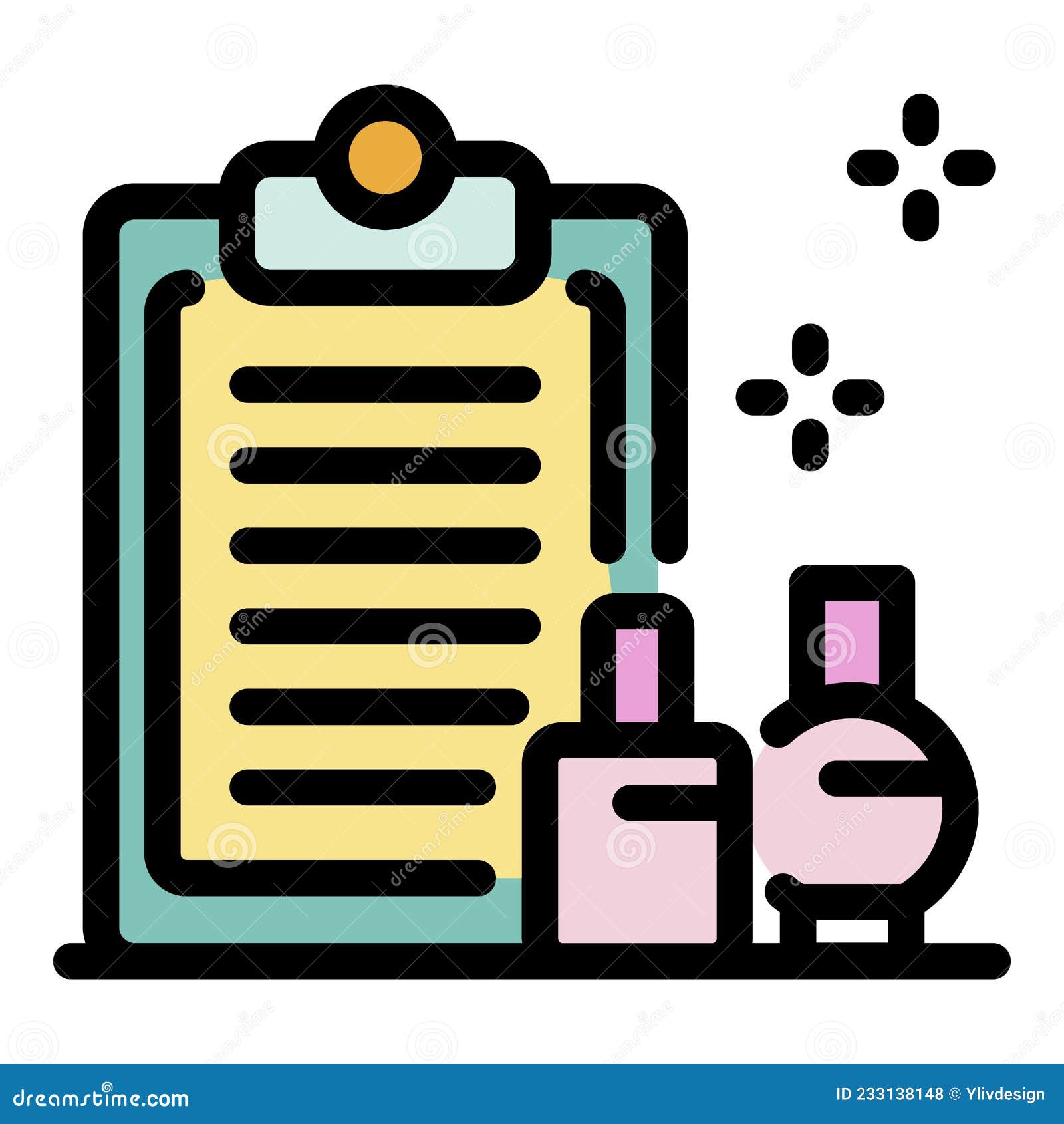 Nails Schedule Icon Color Outline Vector Stock Vector - Illustration of ...