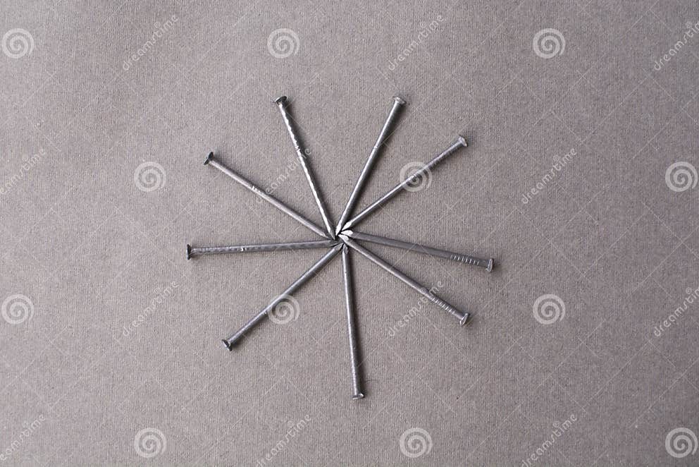 Nails. a Set of Nails. Construction Abstraction Stock Image - Image of ...