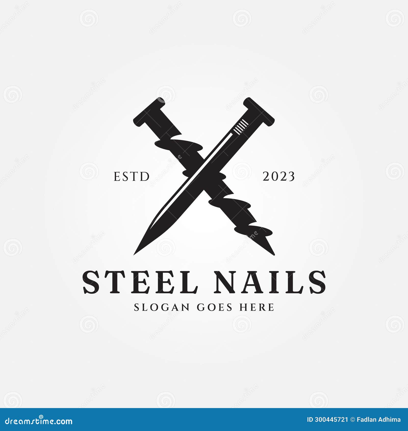 Nails Steel Logo Icon Vector Illustration Design Stock Illustration ...
