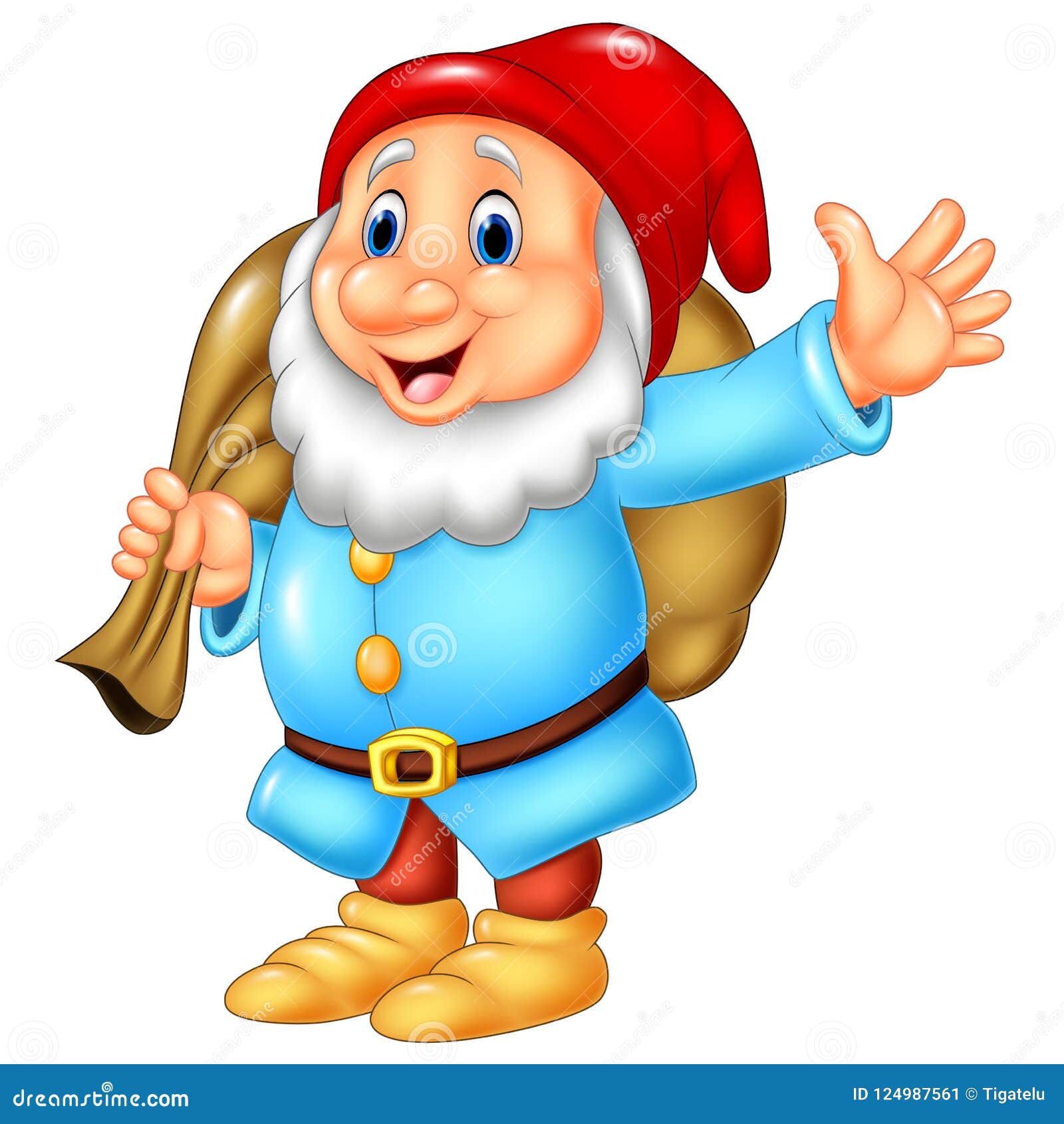 Nain Heureux De Bande Dessinée Illustration de Vecteur - Illustration ...