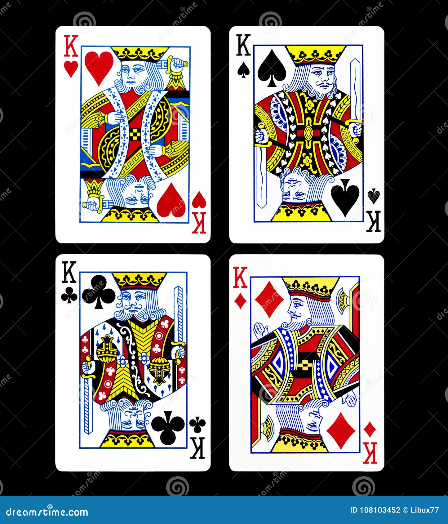 Naipe Determinado Del Rey Aislado Foto de archivo - Imagen de real ...