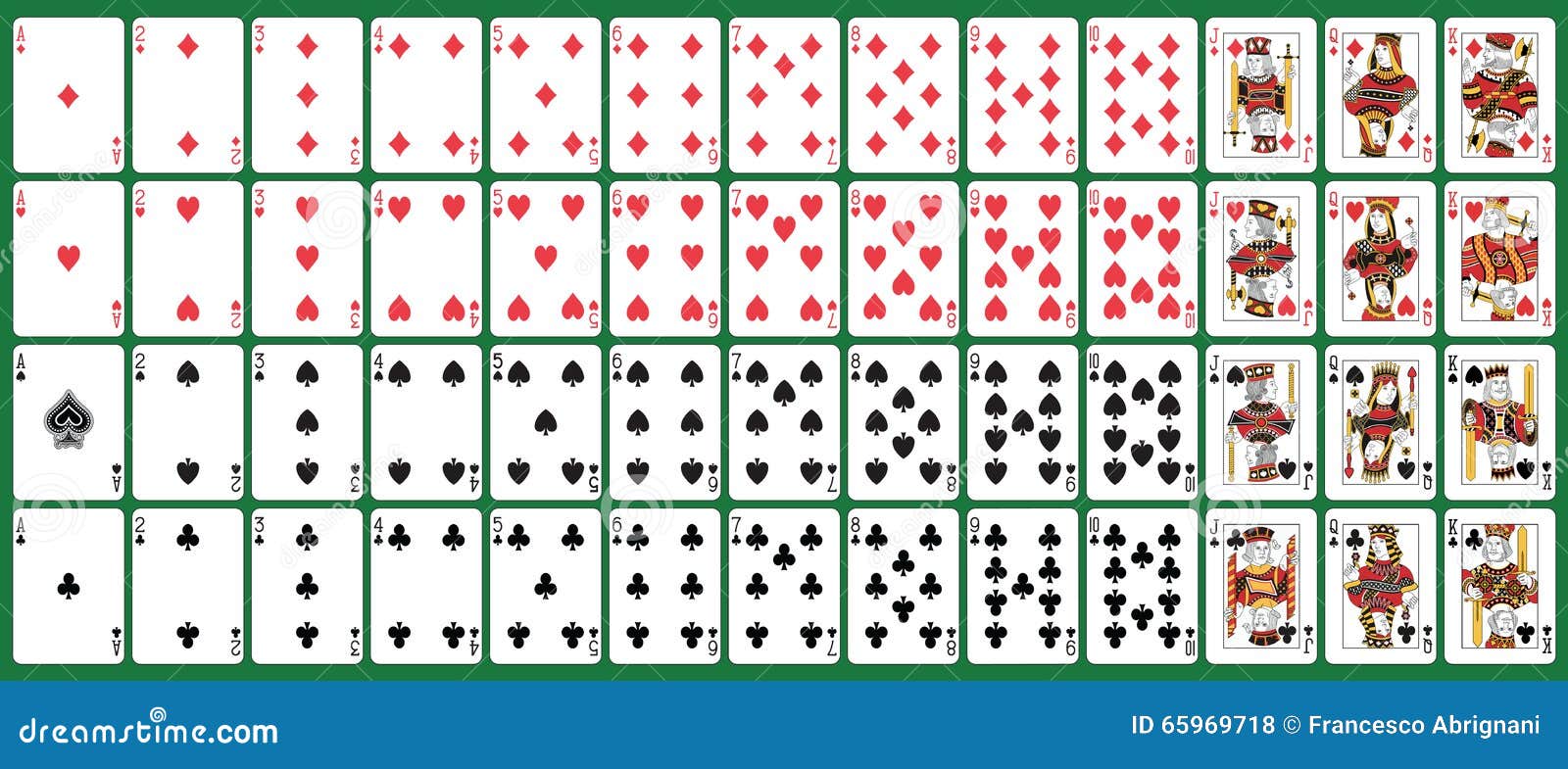 Naipes Llenos De La Cubierta Ilustración del Vector - Ilustración de ...