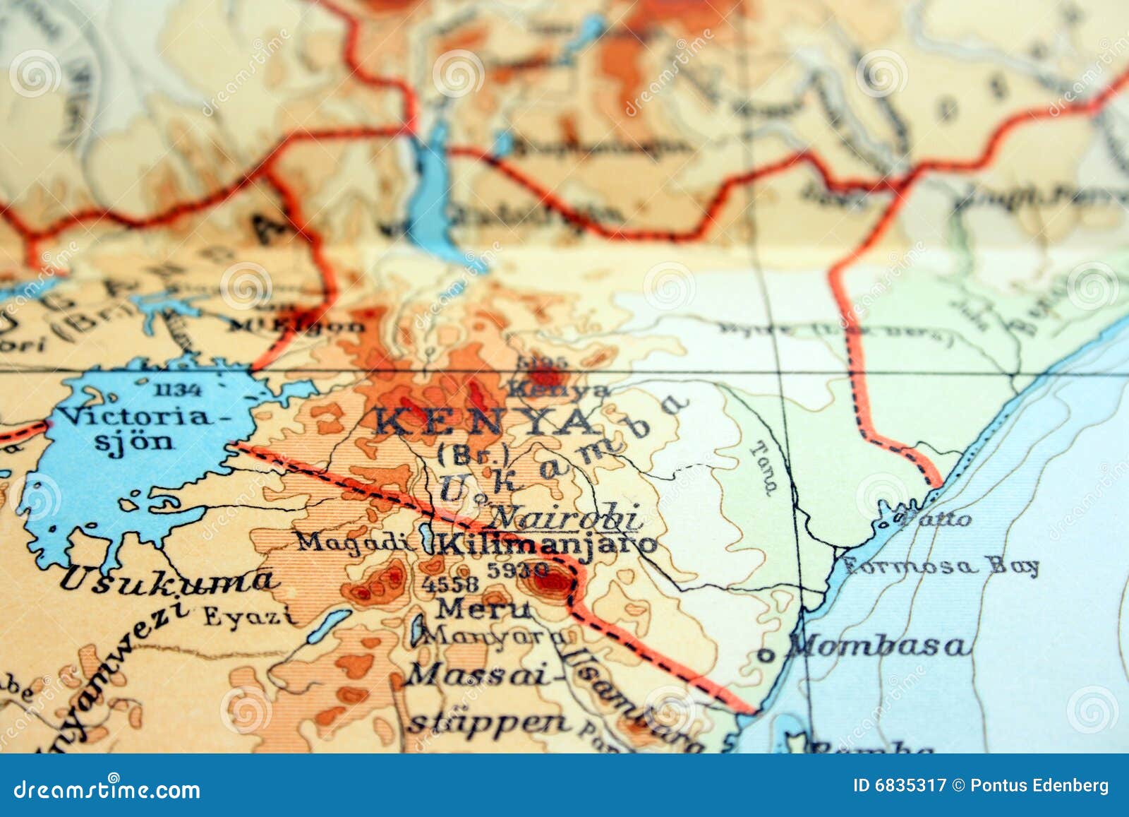 Nairobi, Kenya. Political Map Royalty-Free Stock Photography ...