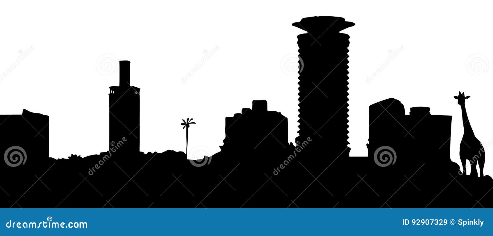 Nairobi silhouette stock vector. Illustration of icon - 92907329