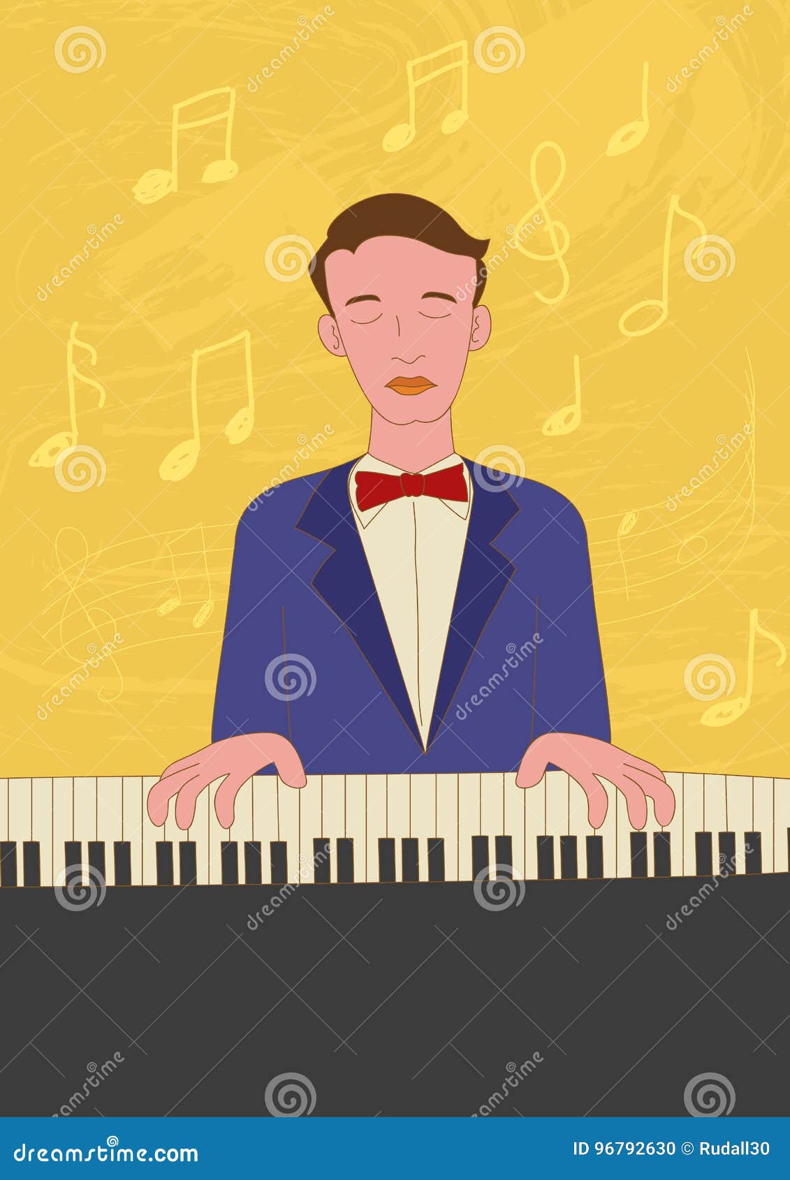 Naive Art Illustration Pianist Stock Illustrations – 2 Naive Art ...