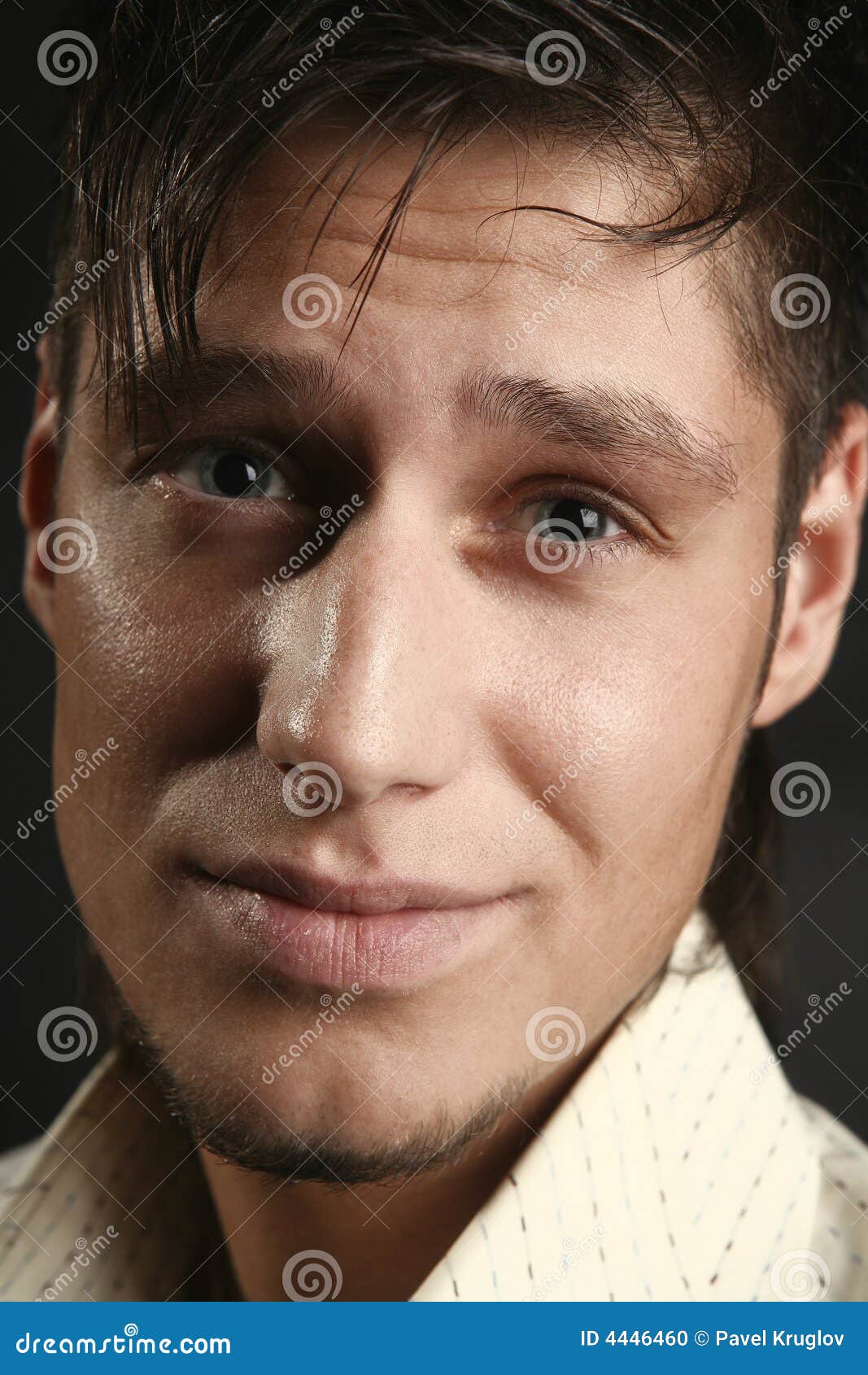 Naive portrait stock photo. Image of dude, male, face - 4446460