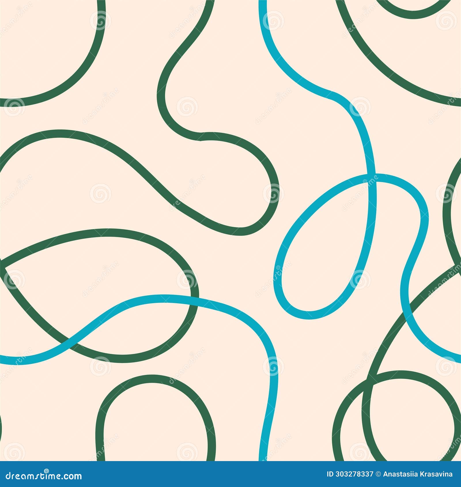 Naive Seamless Squiggle Pattern with Bright Pink and Purple Wavy Lines ...